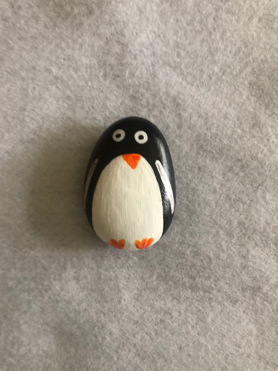 Hand Painted Penguin Rock, Home Decor - Etsy