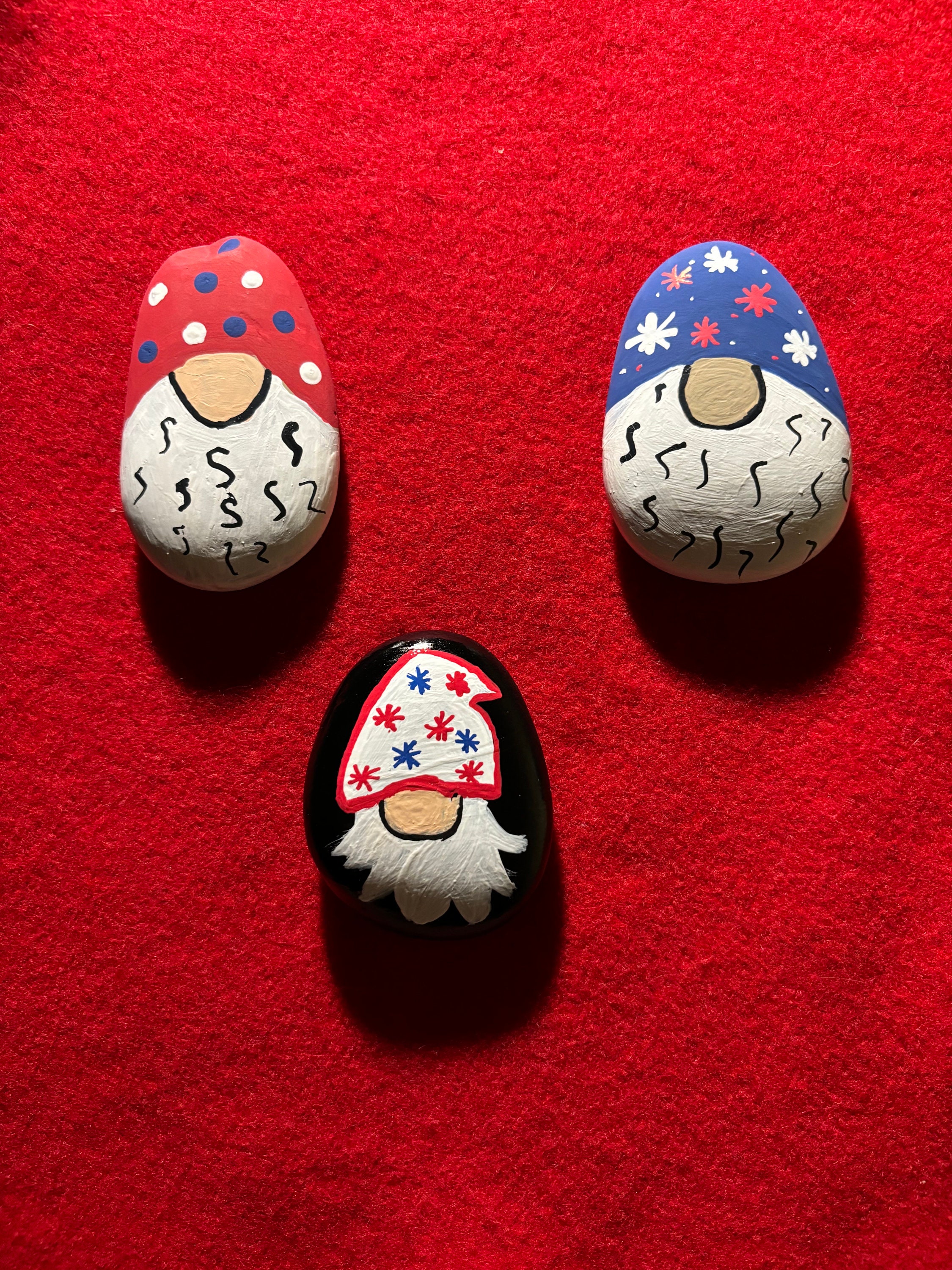 Hand-painted Gnome Garden Rocks, Home Decor - Etsy