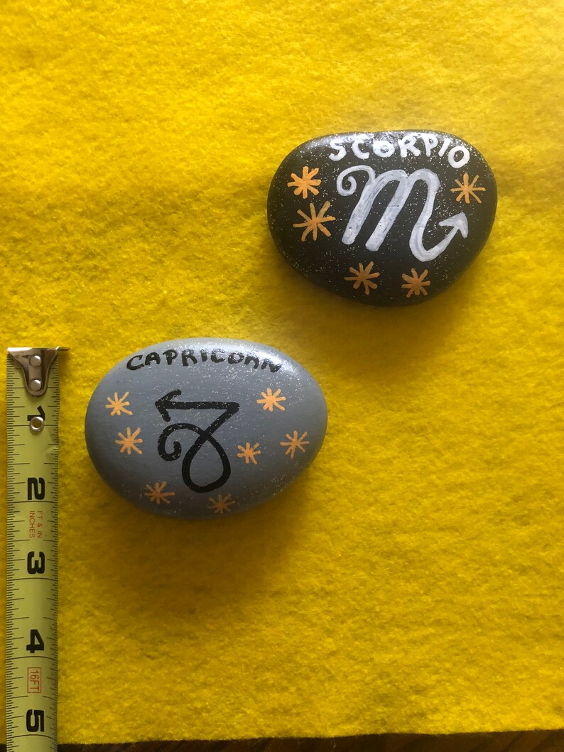 Zodiac Sign Rocks (sold Individually) - Etsy