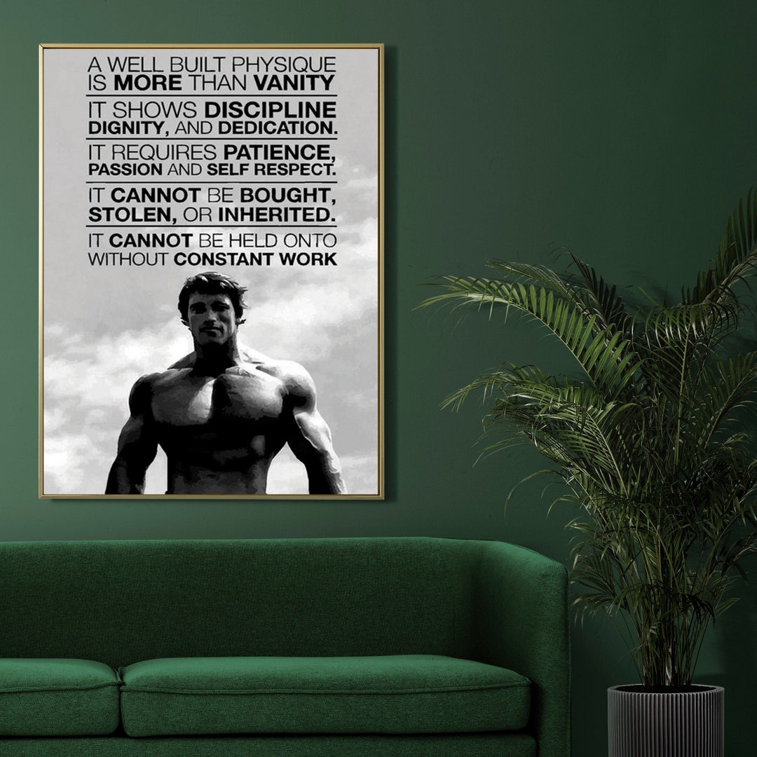 Arnold Schwarzenegger Motivation Gym Poster, Gym Poster, Poster Print ...