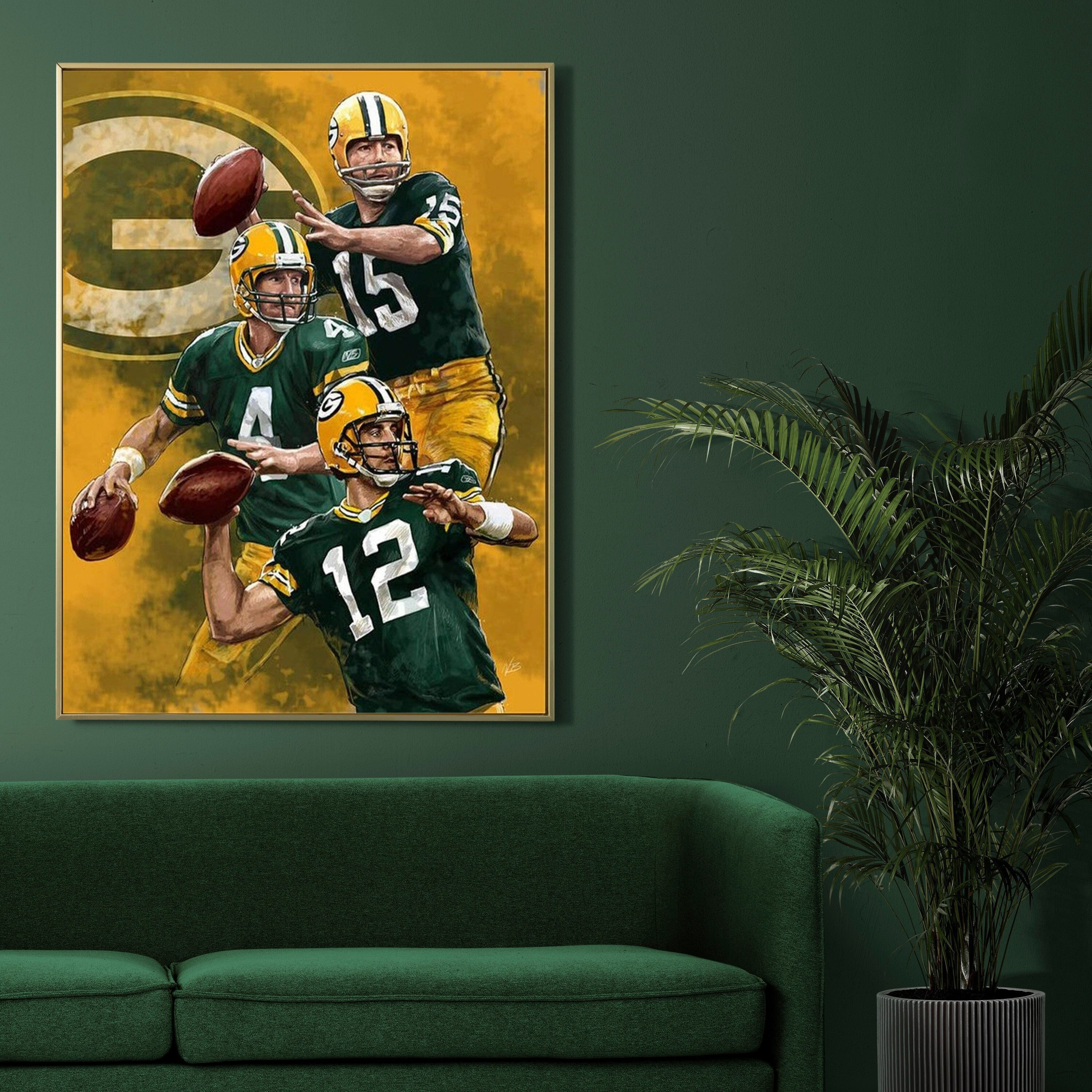 Green Bay Packers Quarterbacks Art Print Poster Wall Decor - Etsy