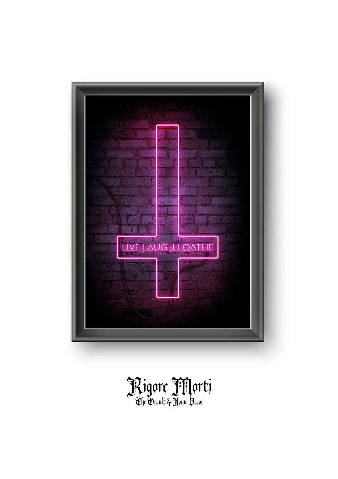 Live, Laugh, Loathe Neon Schild Digitales Kunstwerk - Etsy.de