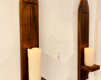 Pair of 80 Cm Tall Gothic Arch / Church Window Design Rustic Reclaimed ...