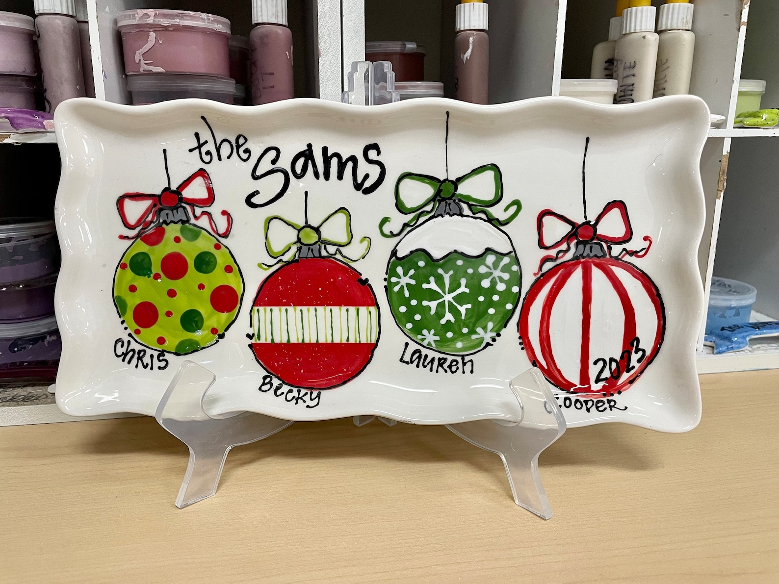 Personalized Family Ornament Platter - Etsy