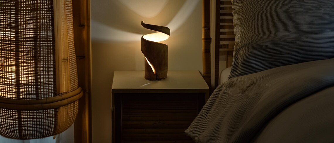 Eco-friendly Bamboo STUDY TABLE Light Perfect for Modern Homes, Living ...