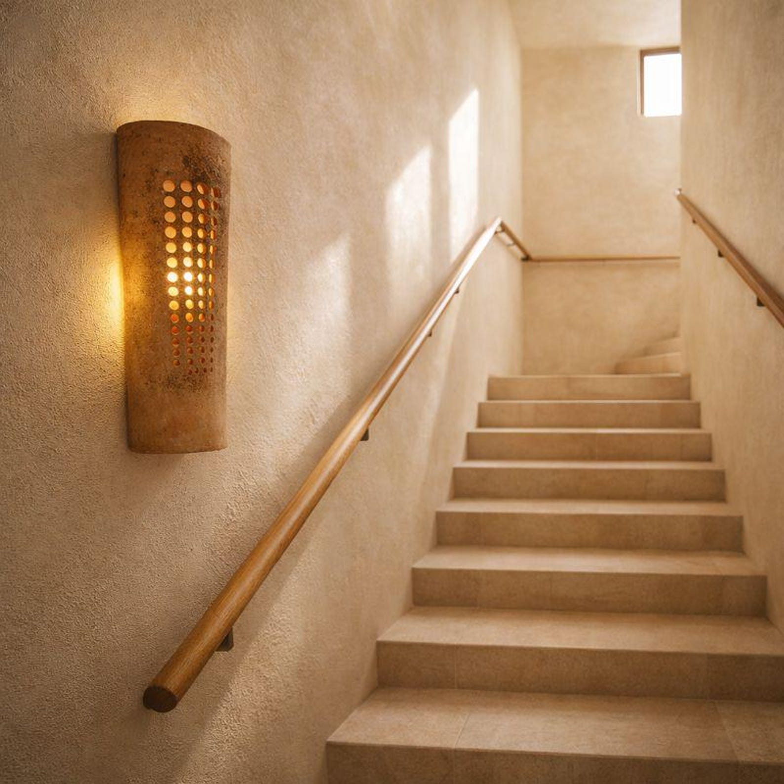 Handcrafted Terracotta Wall Light – Artisan Clay Sconce | Wabi-sabi ...