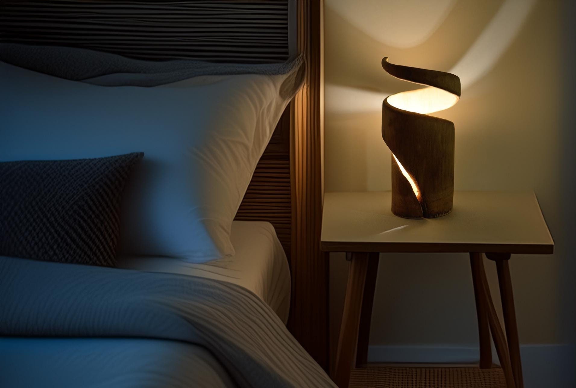 Eco-friendly Bamboo STUDY TABLE Light Perfect for Modern Homes, Living ...