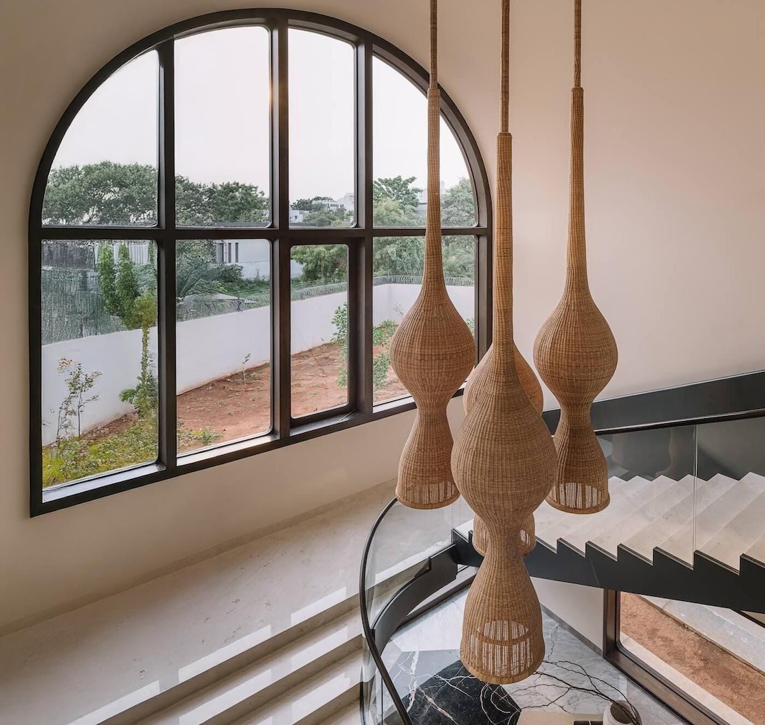 High Quality-rattan Pendant Light for Entry Way Stairs Area Lamp ...