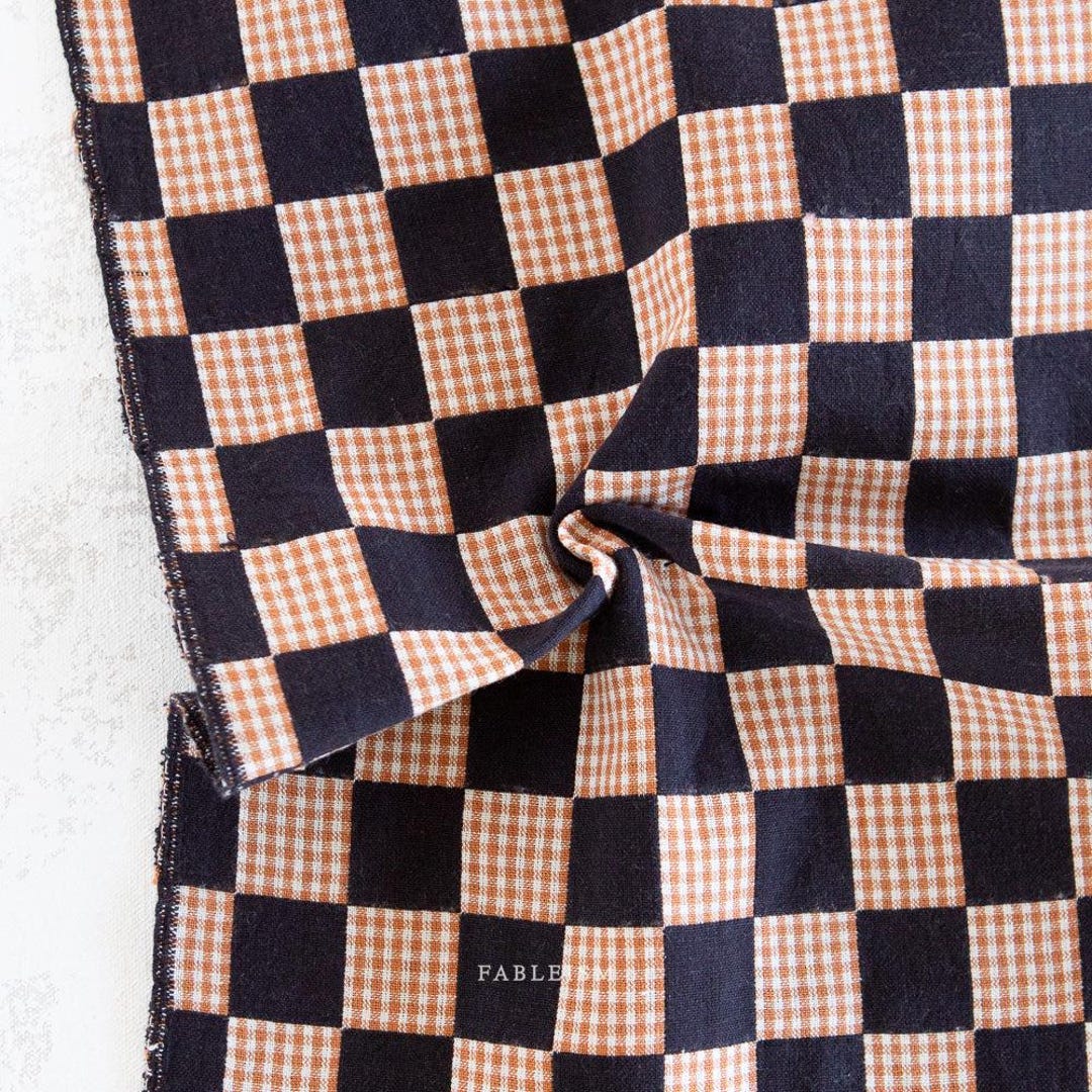 Checkmate Checkers in Ebony | Half Yard | Woven | Garment Fabric - Etsy