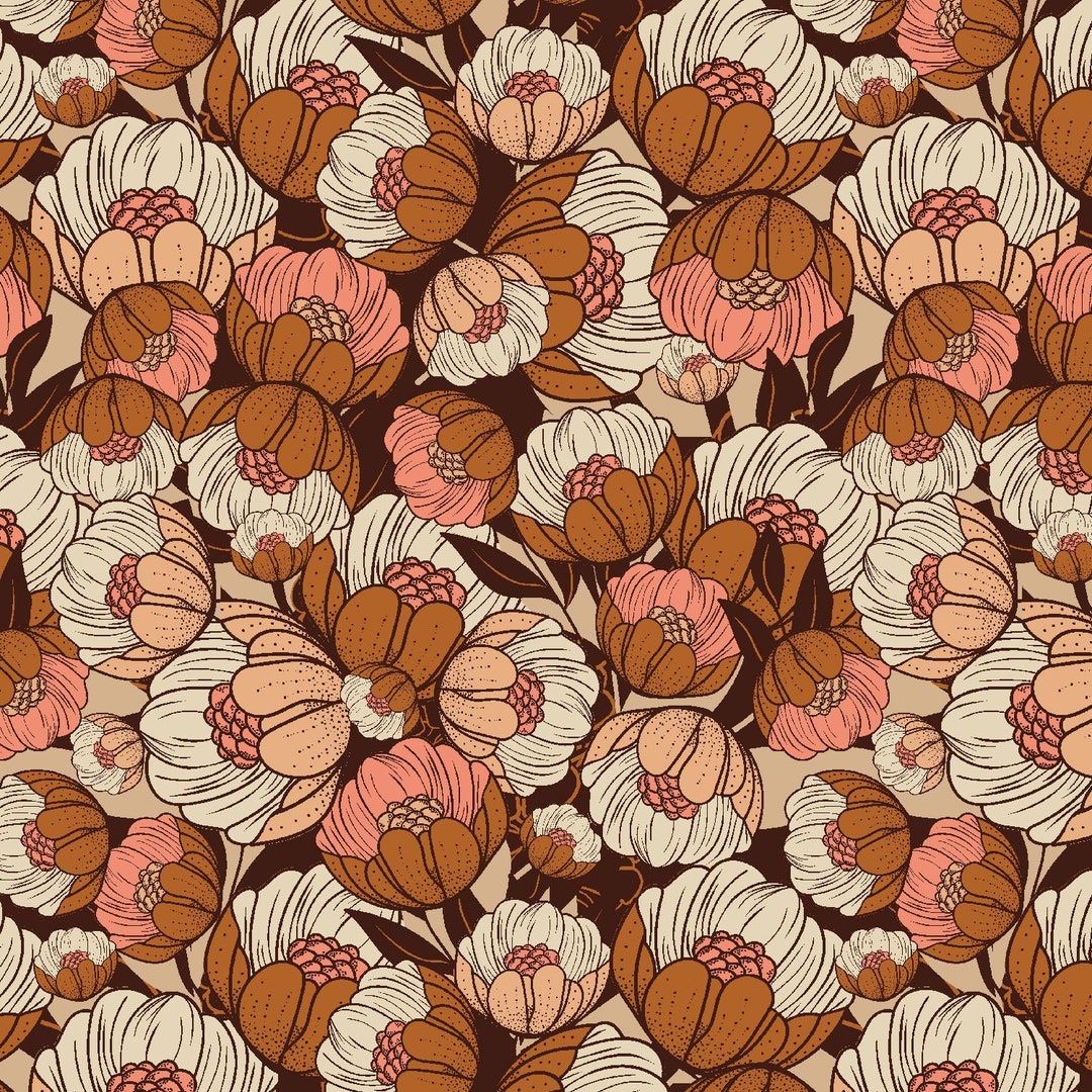 Scout Lake | Wild Flora Warm | Half Yard | Cotton + Steel | Quilting ...