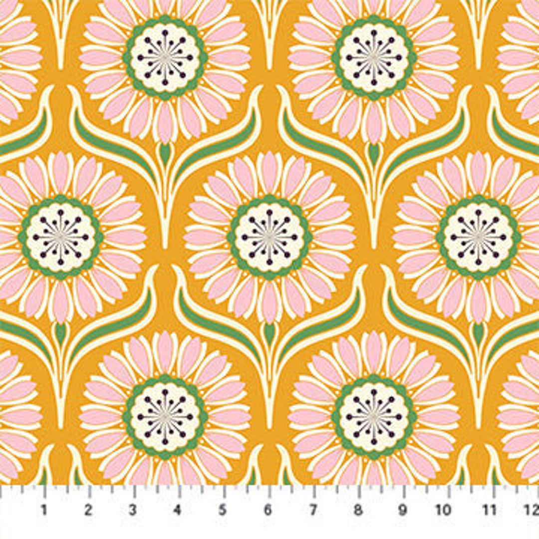 Pop Daisy Gold | Half Yard - Etsy