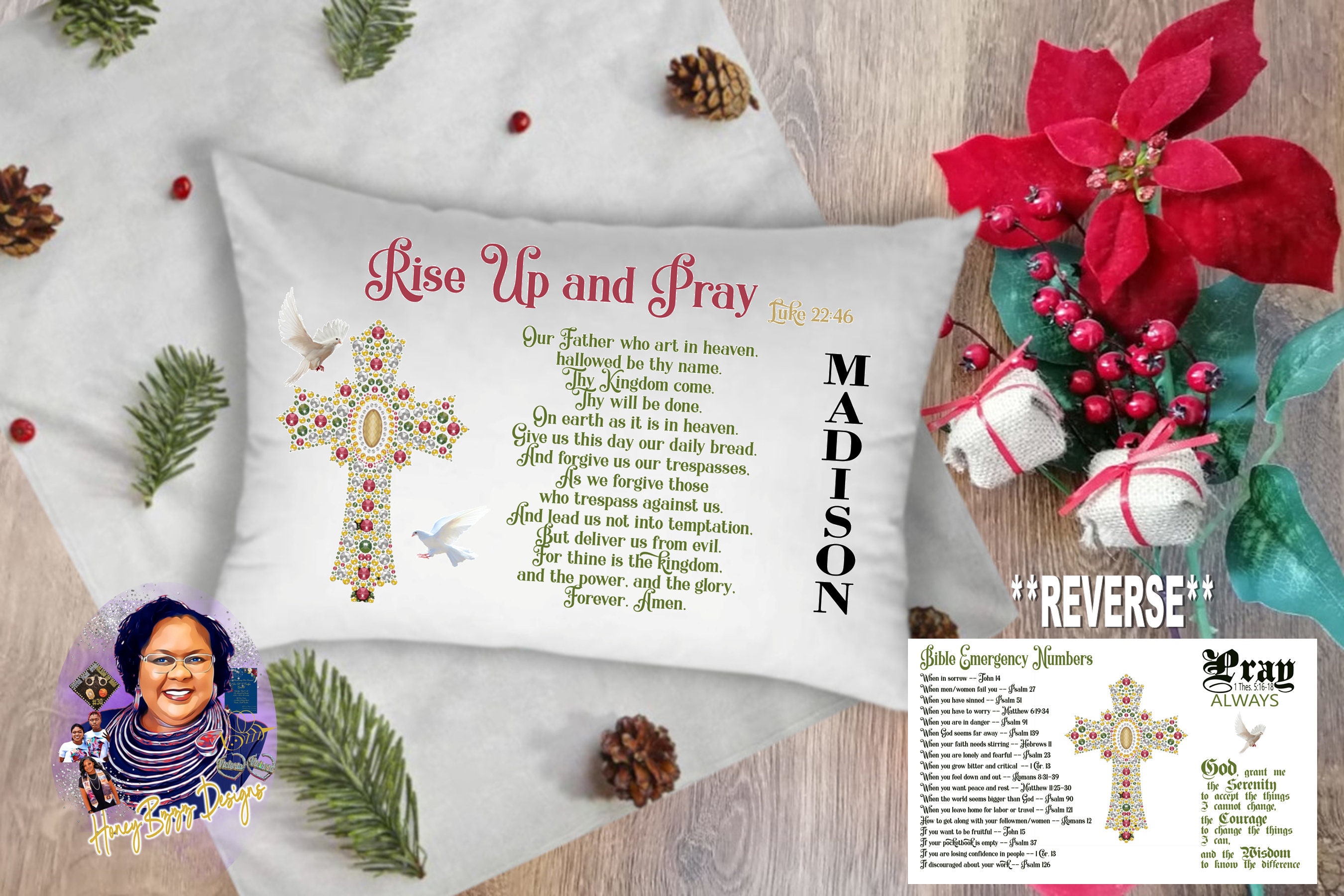 Personalized Prayer Pillows PNG (square and Lumbar) - Etsy