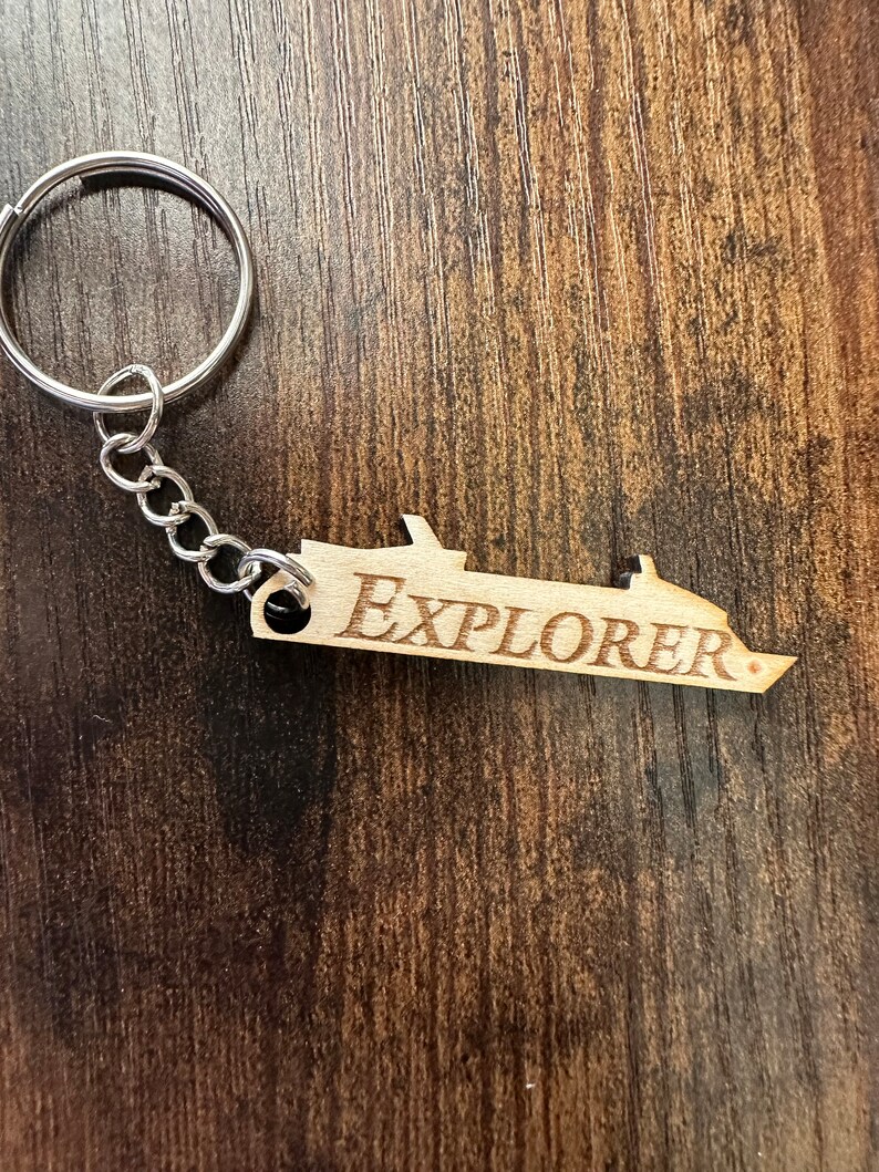 Royal Caribbean Cruise Ship Keychain: Engraved Wood, Vacation Gift ...