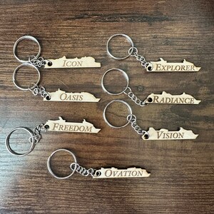 Royal Caribbean Cruise Ship Keychain: Engraved Wood, Vacation Gift - Etsy