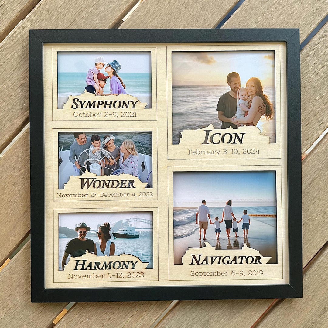 Customizable Cruising 5-photo Frame: Disney, Carnival, Royal Caribbean ...