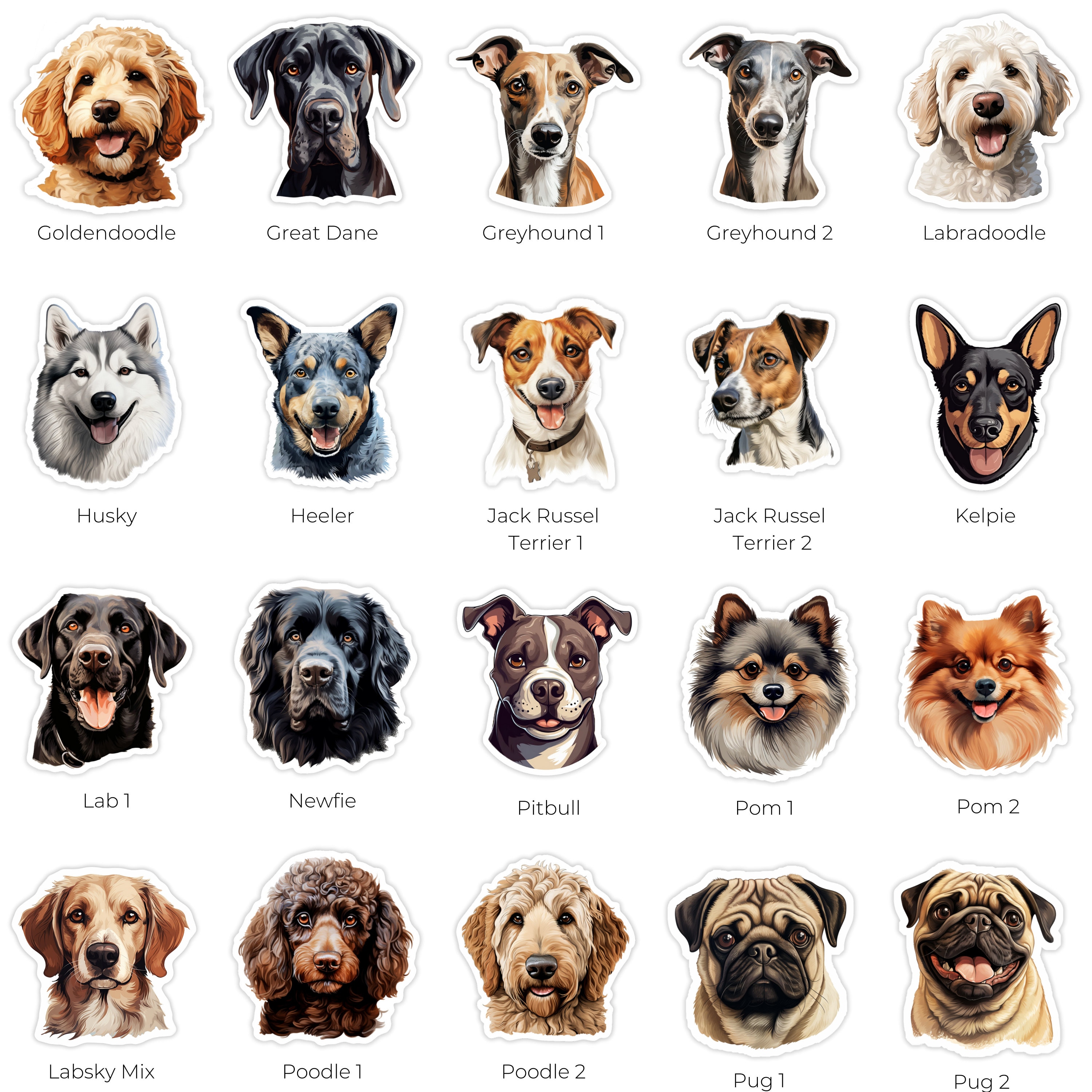 Dog Stickers, Pet Stickers, Waterproof Stickers, Dog & Pet Sticker, Dog ...