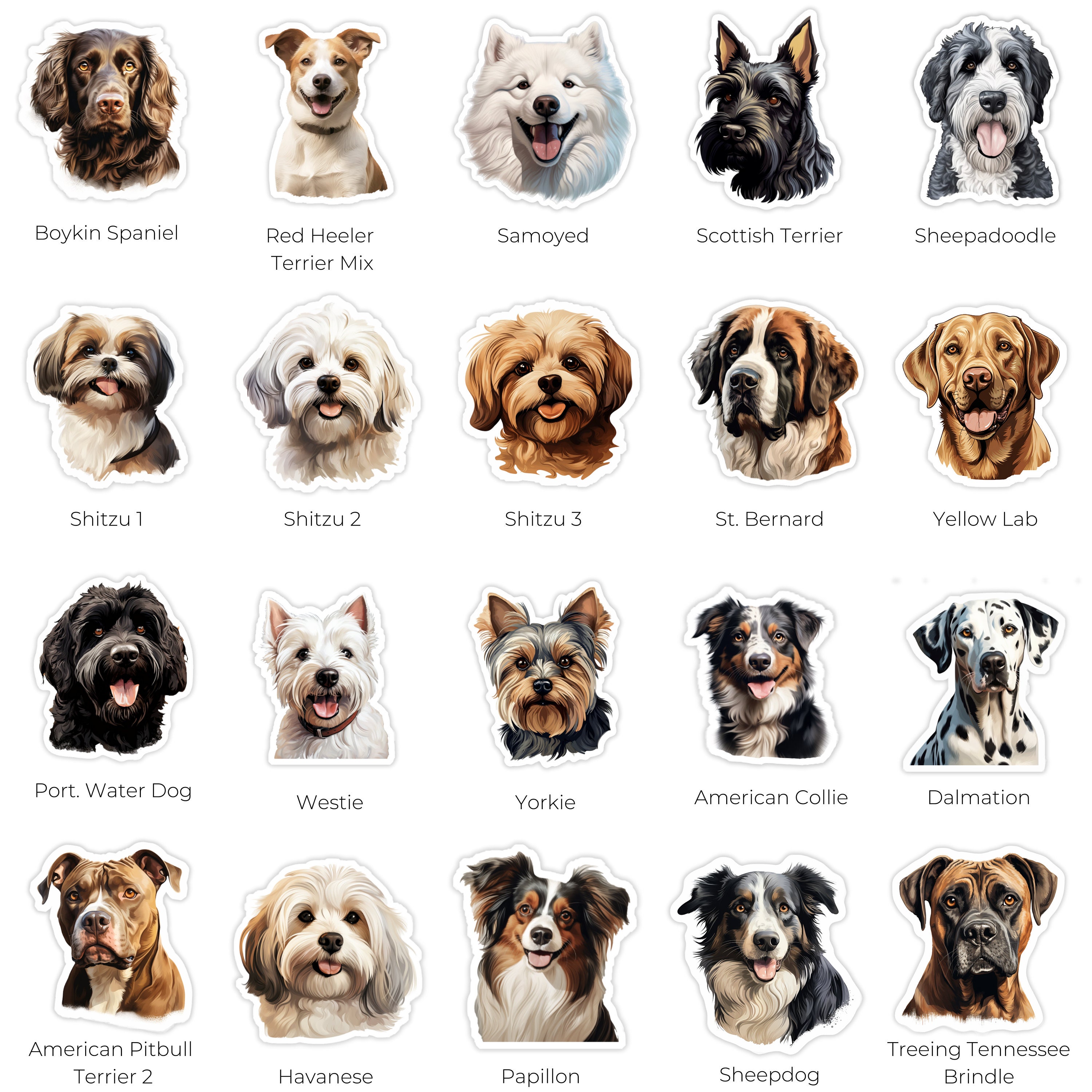 Dog Stickers, Pet Stickers, Waterproof Stickers, Dog & Pet Sticker, Dog ...