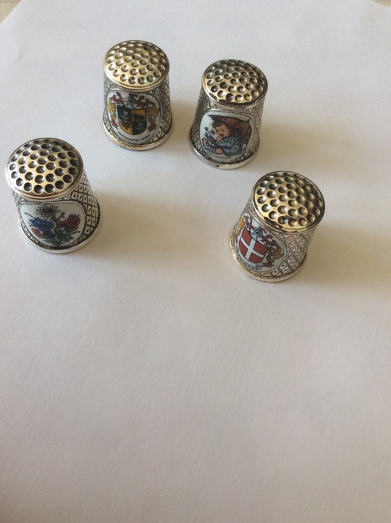 4 Collectible Thimbles Silver Plated From West Germany 1980s - Etsy