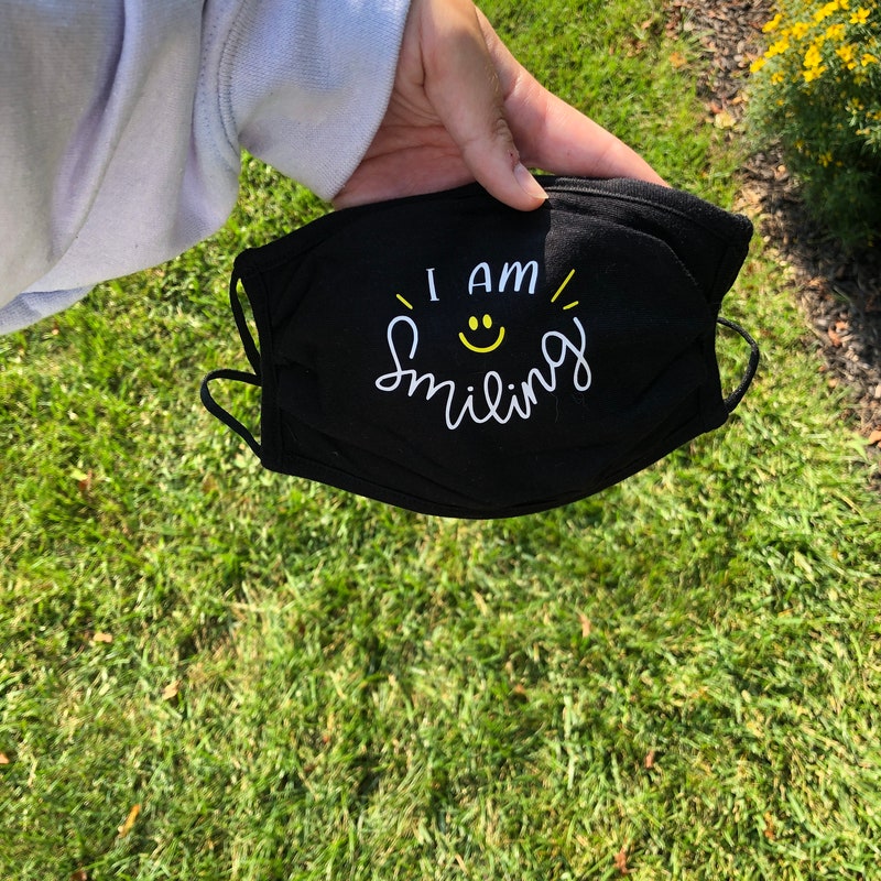 Smiling Face Mask - Etsy