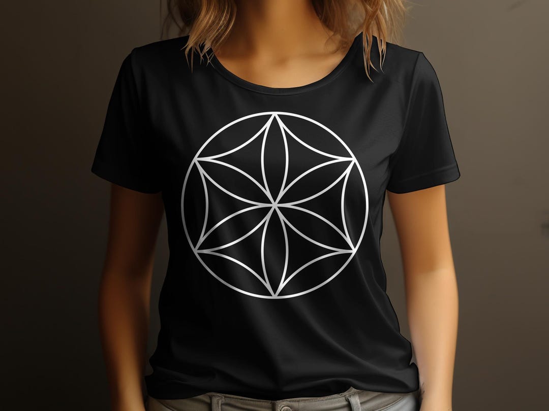 Germ of Life Sacred Geometry Symbol T-shirt, Spiritual Artwork ...