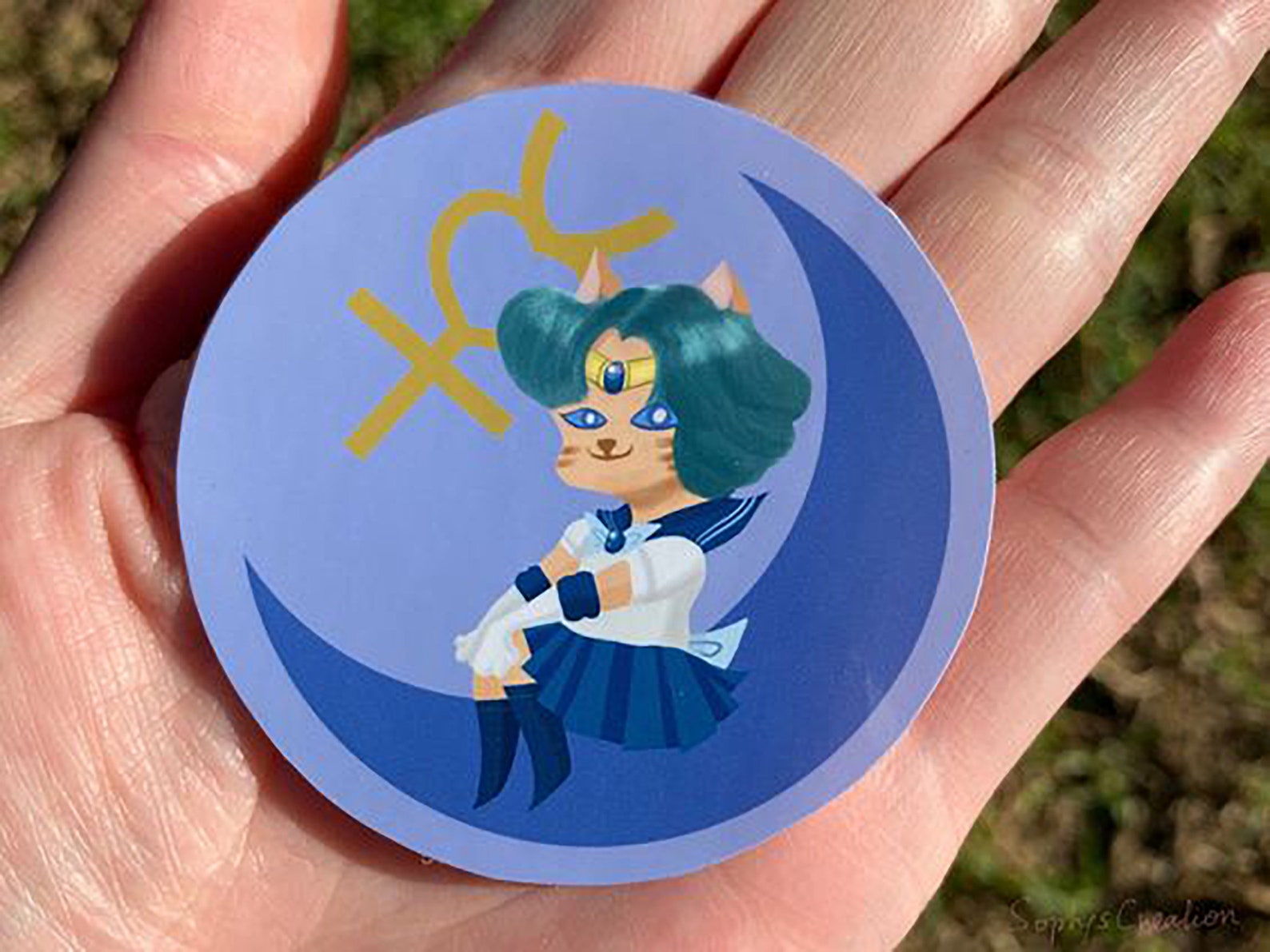 Cute Sailor Moon Cat Stickers | Etsy