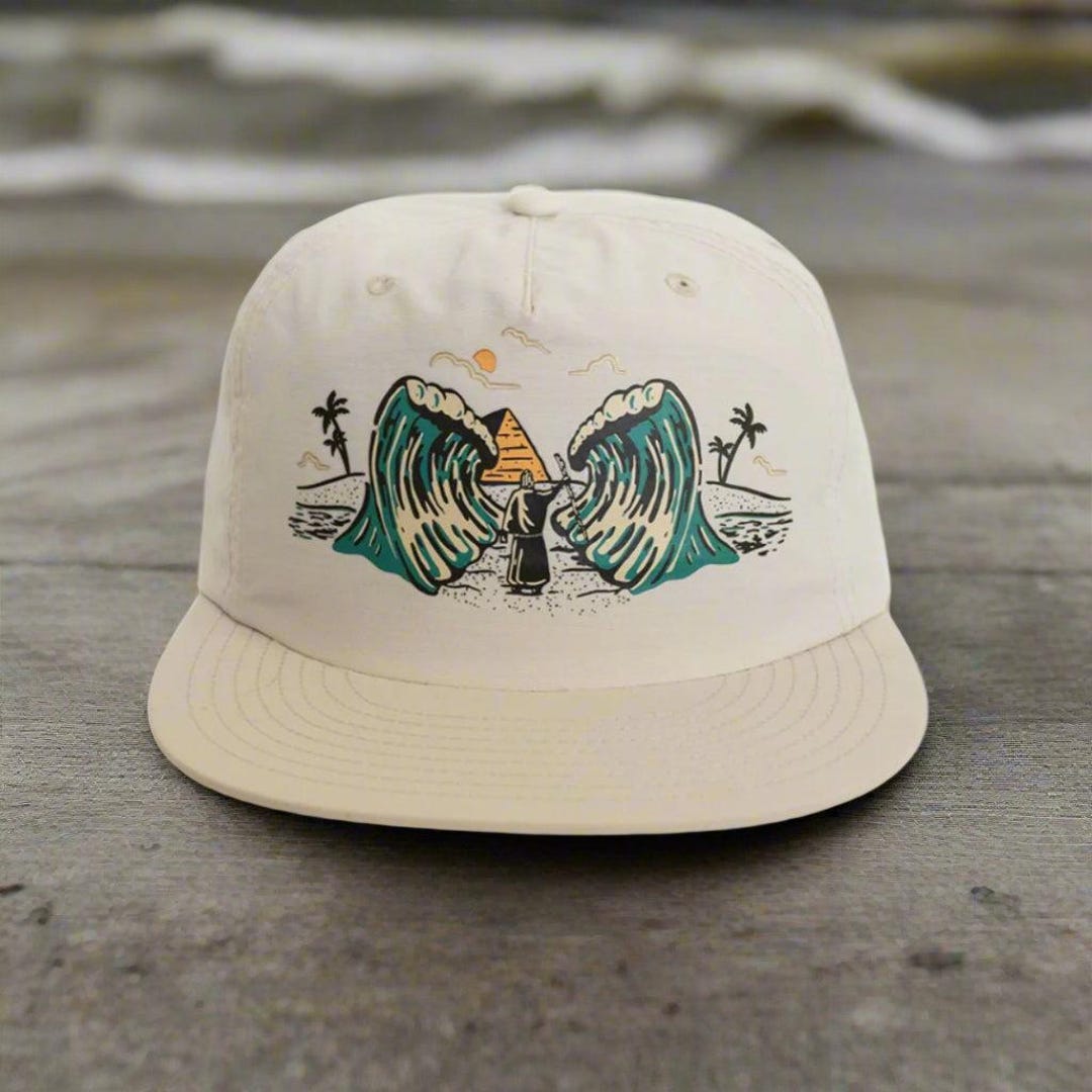 Moses Parting Red Sea Surf Cap | Christian Nylon Hat - Etsy