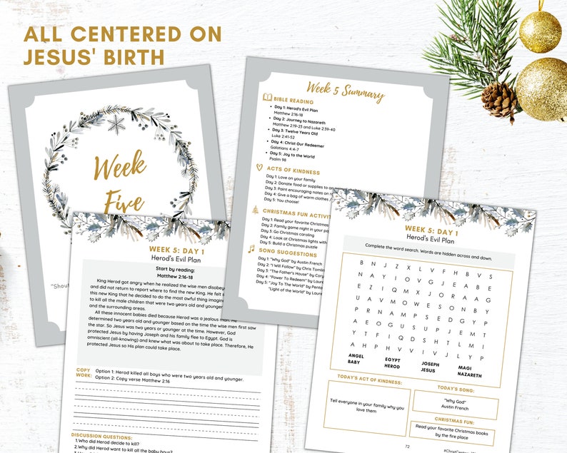 Christmas Bible Study For Kids DIGITAL DOWNLOAD | Etsy