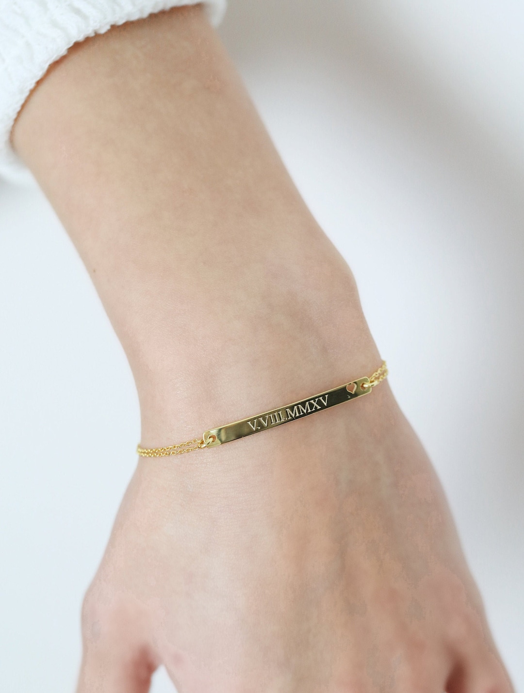 Roman Numeral Bracelet , Morse Code Bracelet , Engraved Bracelet , Gift ...