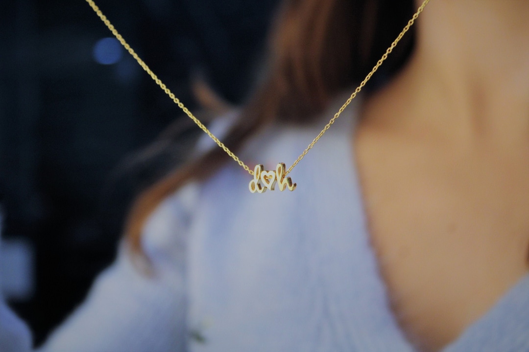 Tiny Letter Necklace , Dainty Necklace , Letter Necklace , Minimalist ...