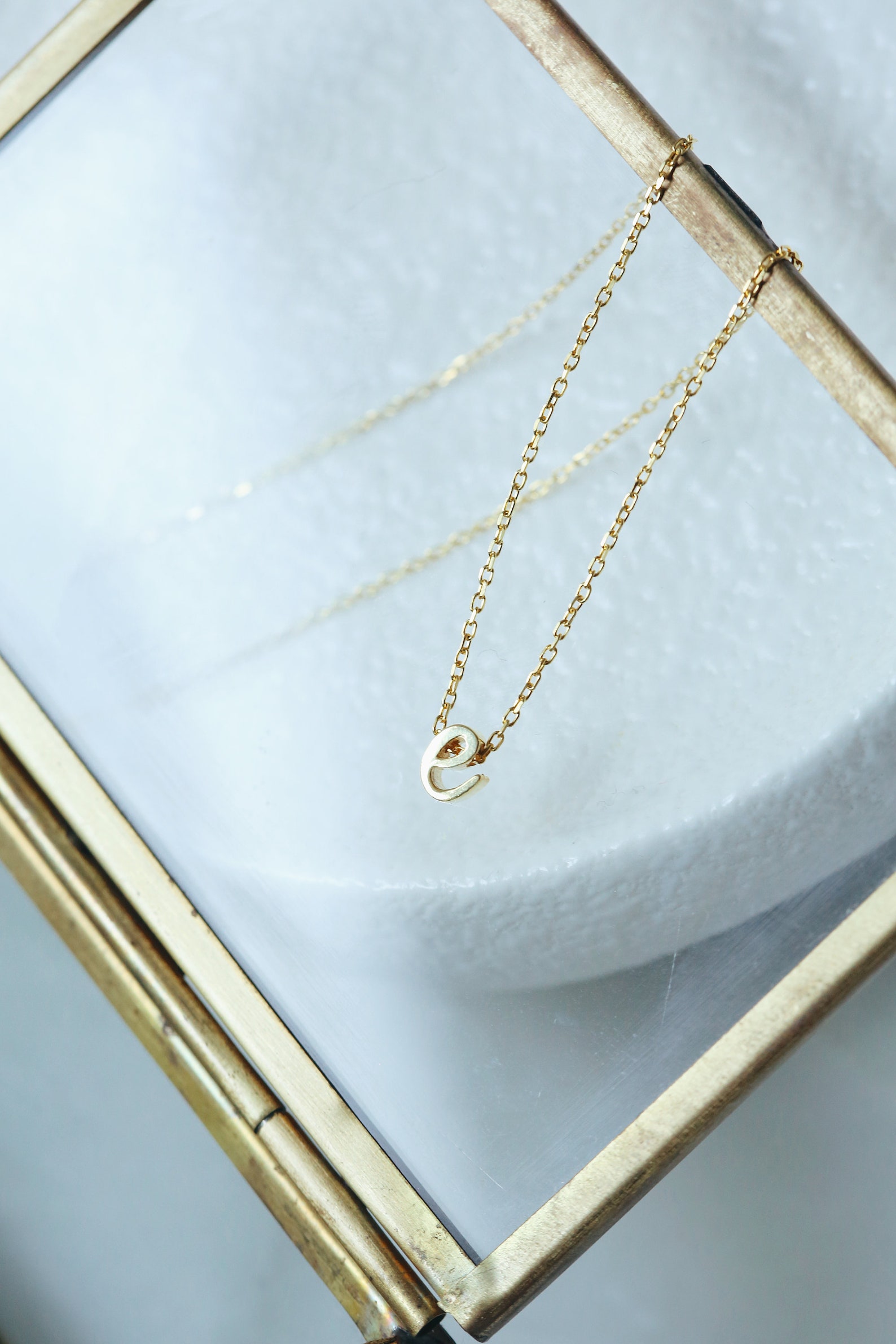 Tiny Letter Necklace Dainty Necklace Letter Necklace - Etsy