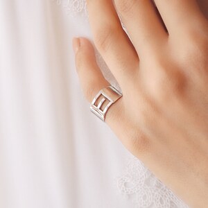 Sterling Silver Letter Ring,pave Stone Initial Ring ,dainty Initial ...