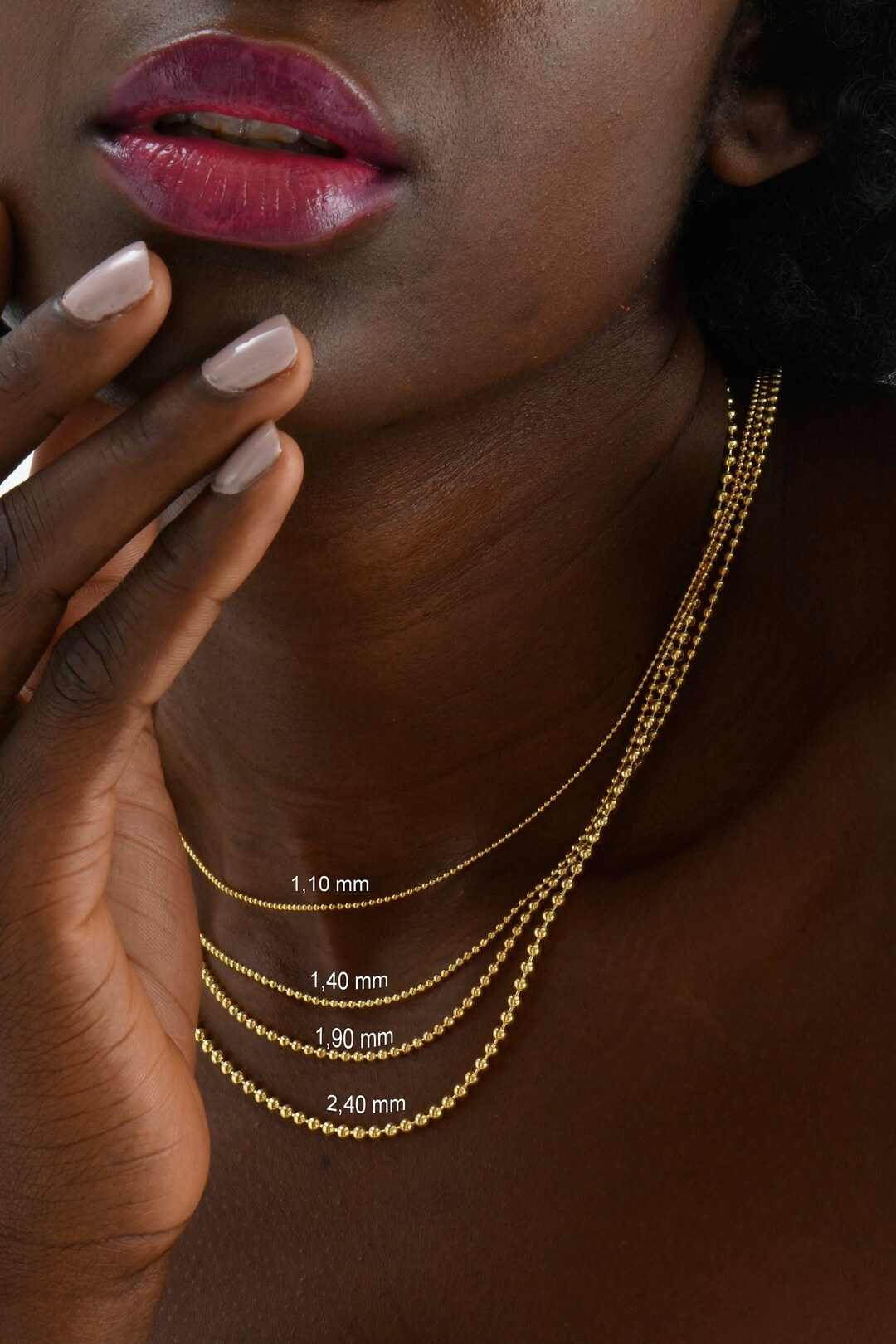 Dainty Ball Chain Necklace , Ball Necklace , Chain Jewelry , Minimalist ...