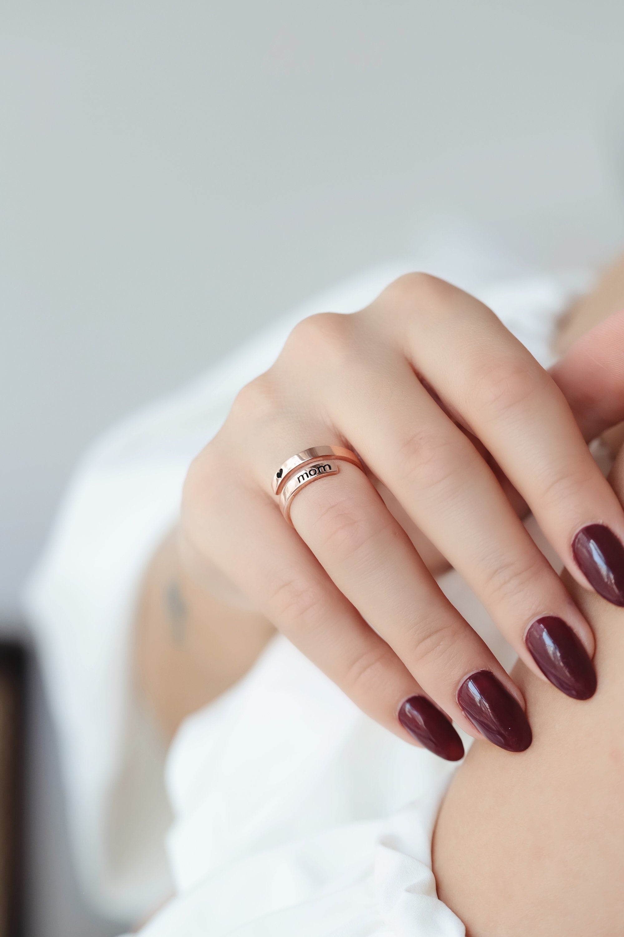 Angel Name Ring , Hug Ring , Double Name Ring , Gift for Woman ...