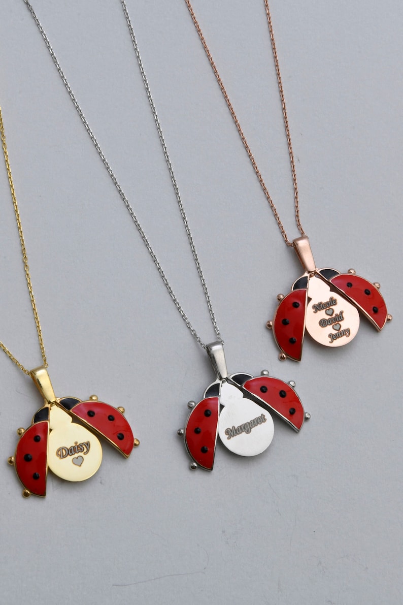 Ladybug Wing Pop-up Necklace Ladybug Necklace Hidden - Etsy