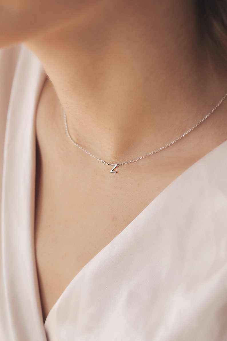 Dainty Custom Letter Necklace Letter Choker Necklace - Etsy