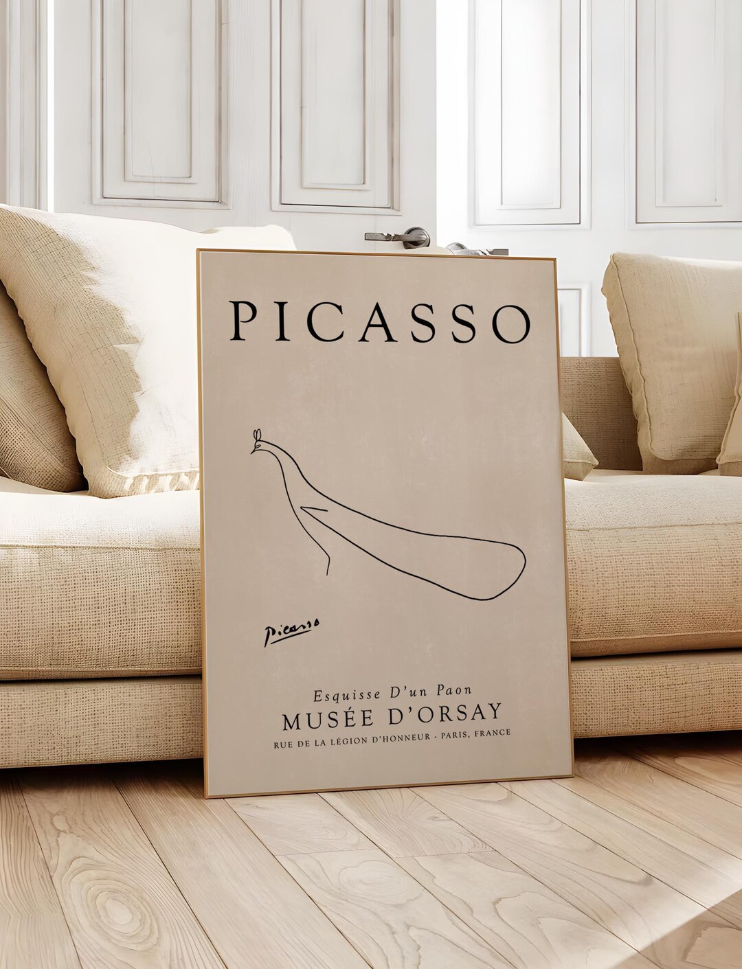 Peacock Picasso Line Art Poster, Picasso Sketch, Minimalist Wall Art ...