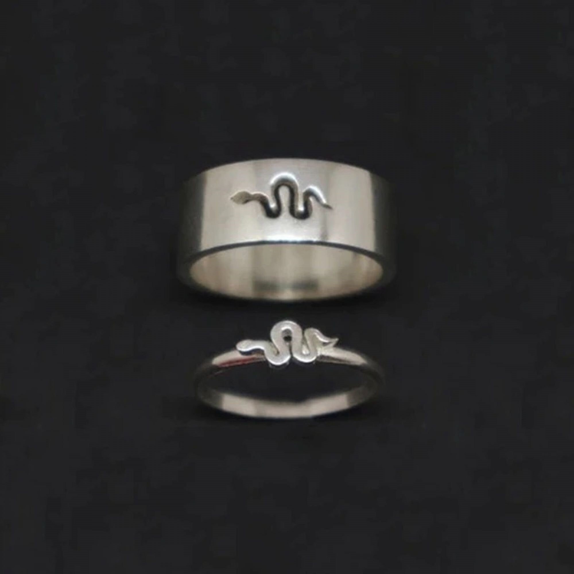 Silver Couple Rings Set Spider & Snake Couples Rings for Women | Etsy