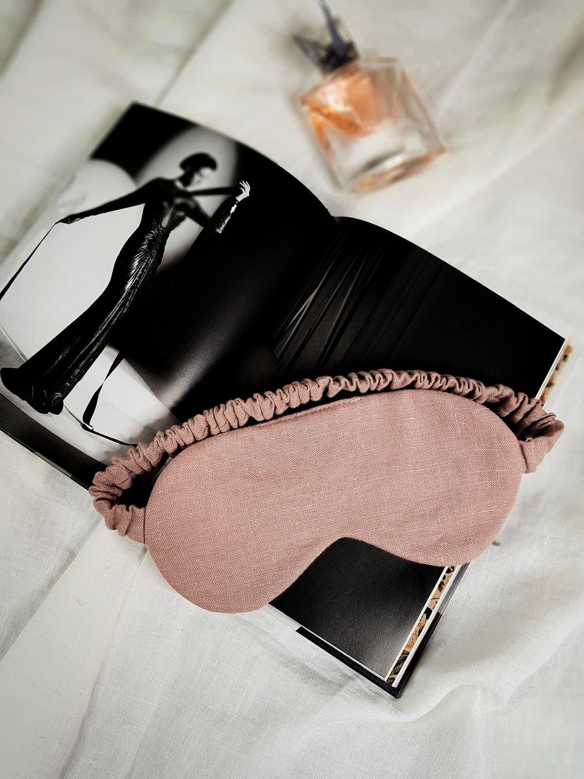 Pure Linen Sleep Mask | 100 % Natural Bamboo Fibre Padding Sleeping ...
