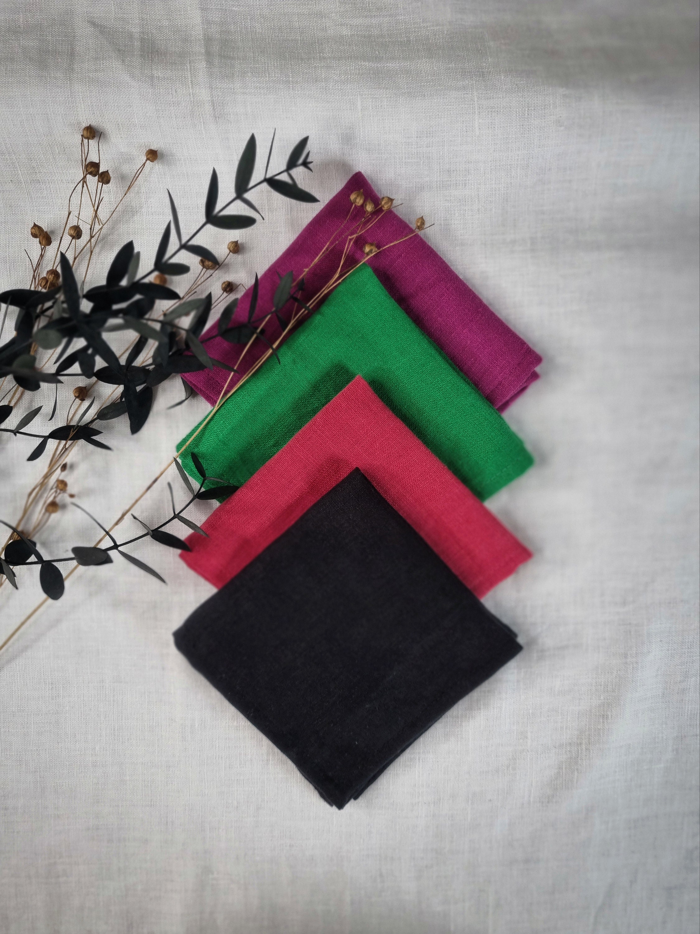 Natural Linen Handkerchief | Soft Linen Pocket Square | Perfect Gift ...