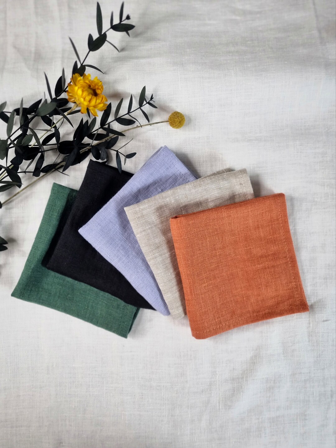 Natural Linen Handkerchief | Soft Linen Pocket Square | Perfect Gift ...