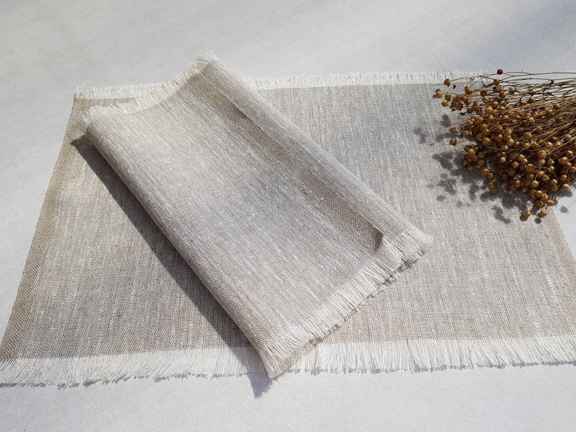 Linen Placemat Set. Linen Placemats for Table Décor. - Etsy