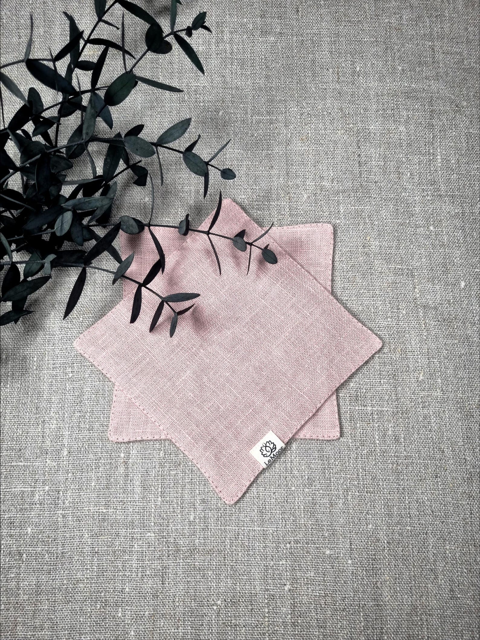 Linen Coaster | Stone Washed Linen Coasters | 100 % Linen Coasters ...