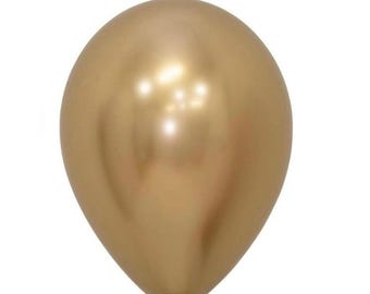 18 Sempertex Reflex Gold Latex Balloons 3 or 5 Pack - Etsy