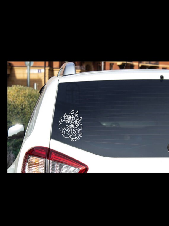 Crystal Skull Car Window Decal Gothic Witchy | Etsy