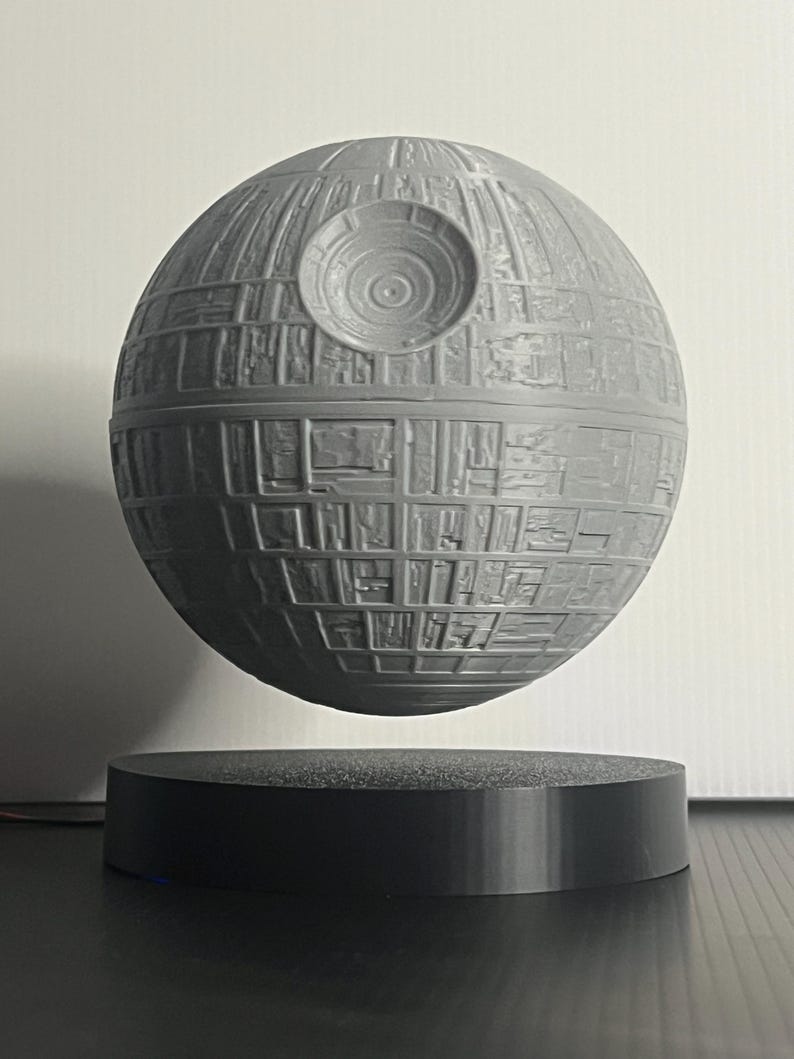 Floating Death Star | Sci-fi Inspired Hovering Display | Unique Desk ...