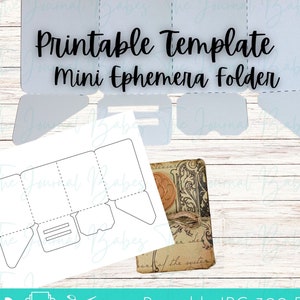 Mini Ephemera Folder Printable Template - Etsy