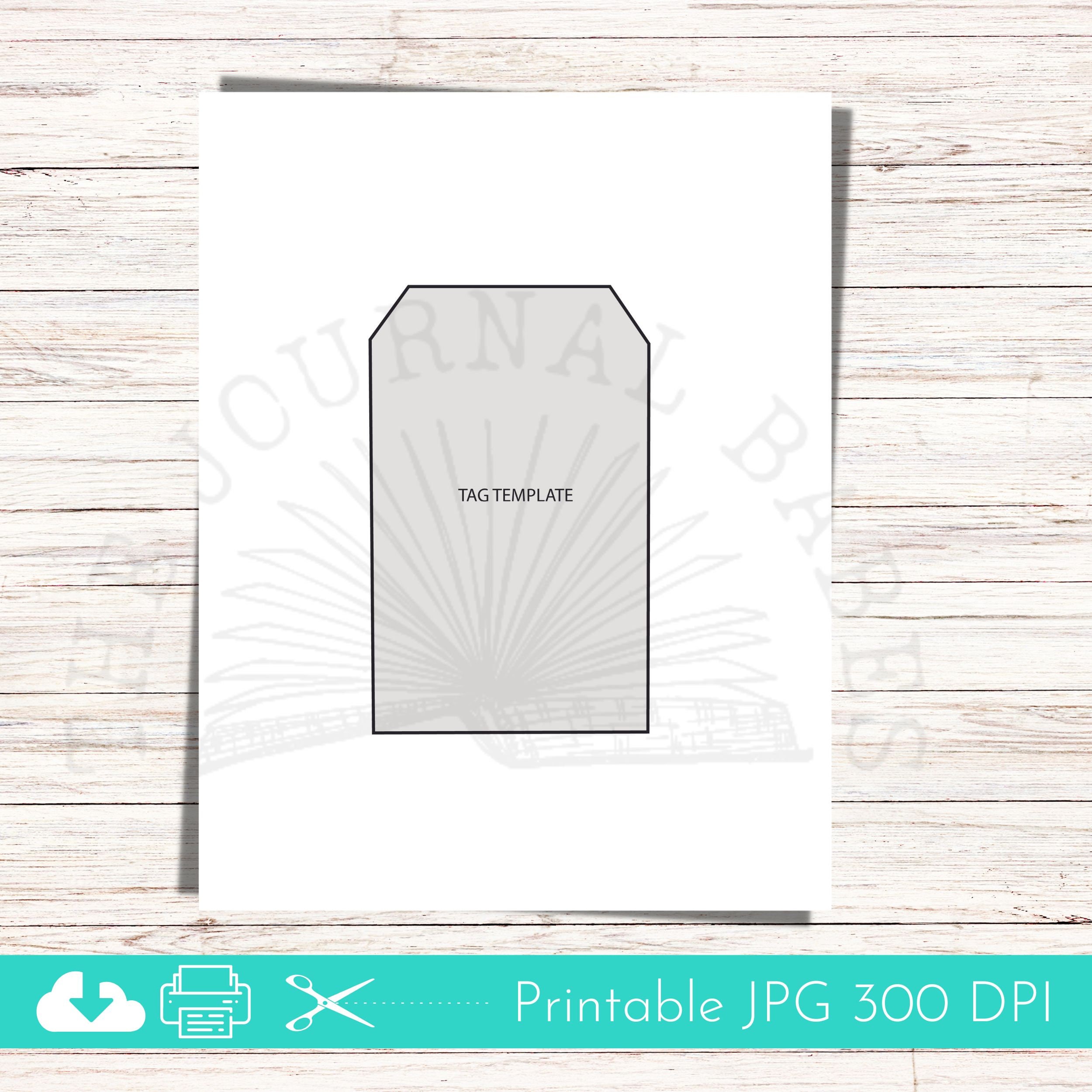 Printable Junk Journal Tag With Pockets, Loaded Tag Template, Digital ...