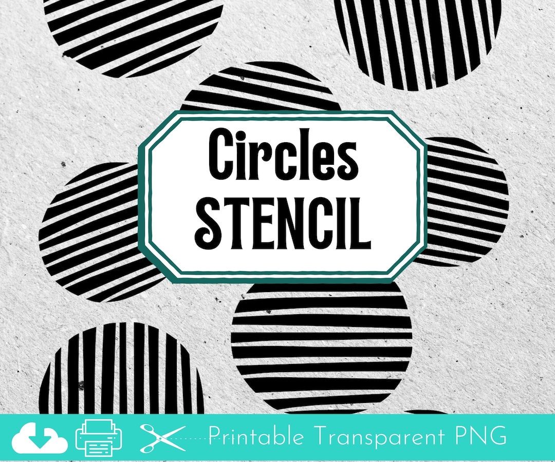 Circles Stencil File, Printable DIY Stencil for Mixed Media Art ...
