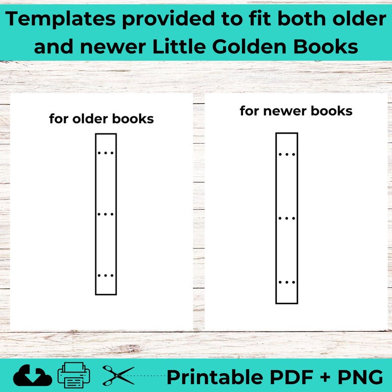 Little Golden Book 1 Inch Junk Journal Spine Template, Printable Kit - Etsy