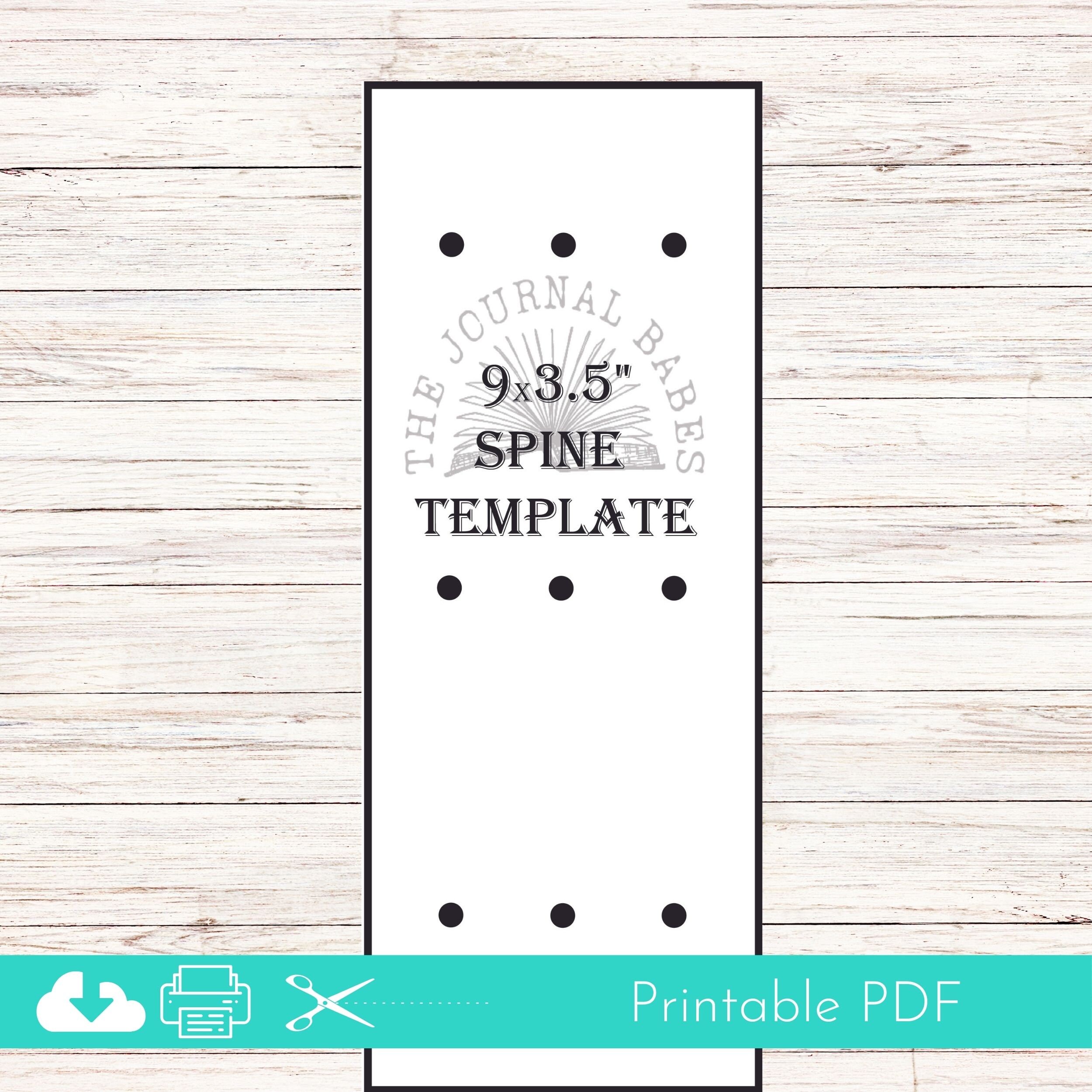 Junk Journal Spine Template, Printable 9x3.5 Inch Spine Template - Etsy